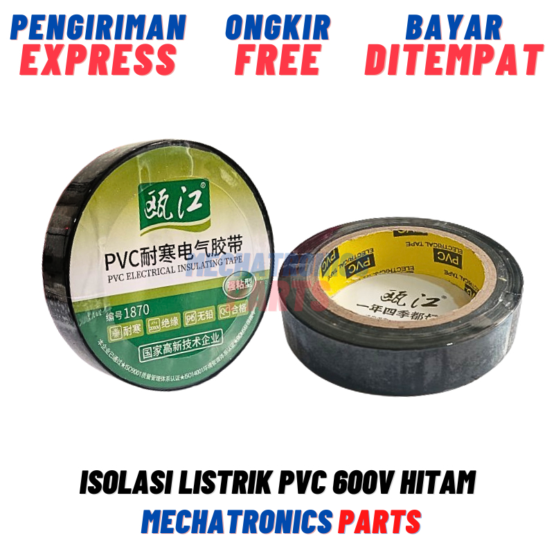 Jual Isolasi Listrik PVC Lebar 16mm Panjang 8 Meter Tebal 0.18mm 600V ...