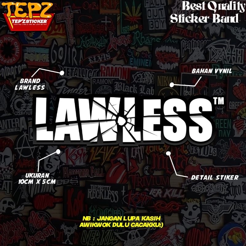 Jual STIKER STICKER (BRAND LAWLESS) STIKER BRANDSTIKER METAL|STIKER ...