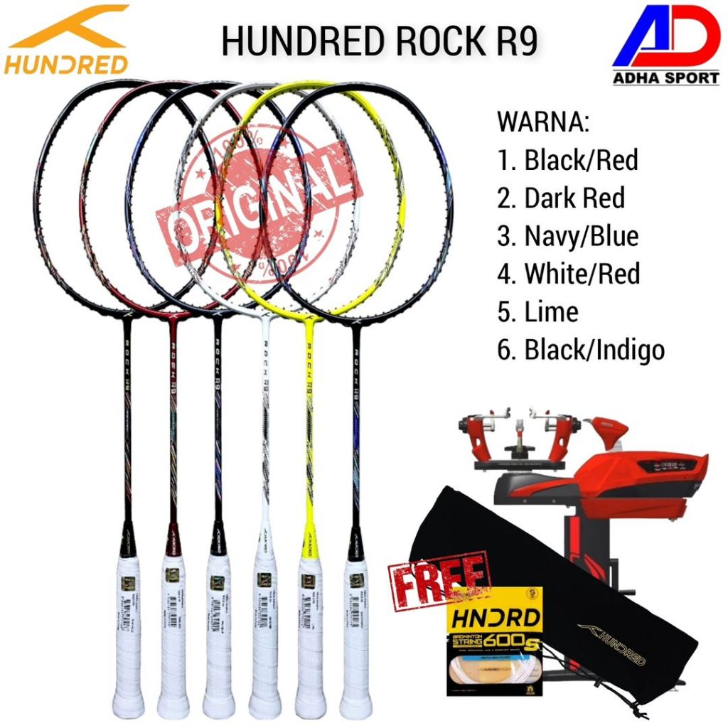 Jual Raket Badminton Hundred Rock R9 Raket Bulutangkis Original ...