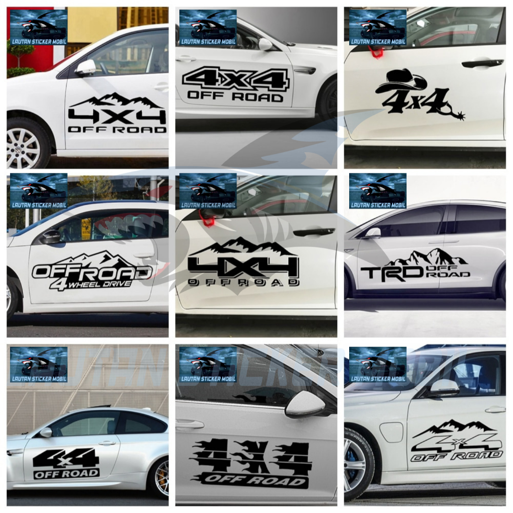 Jual cutting sticker mobil gunung 4x4 stiker sticker mobil trd gunung ...