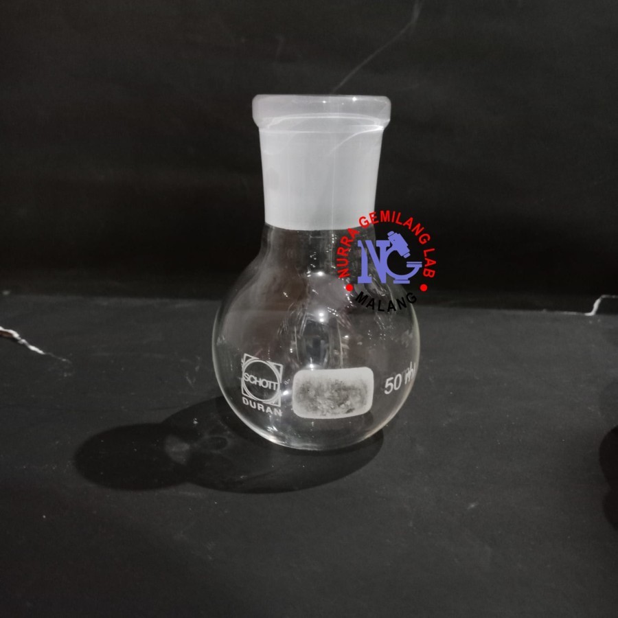 Jual Labu Didih / Boiling Flask 50ml Duran Flat Bottom | Shopee Indonesia