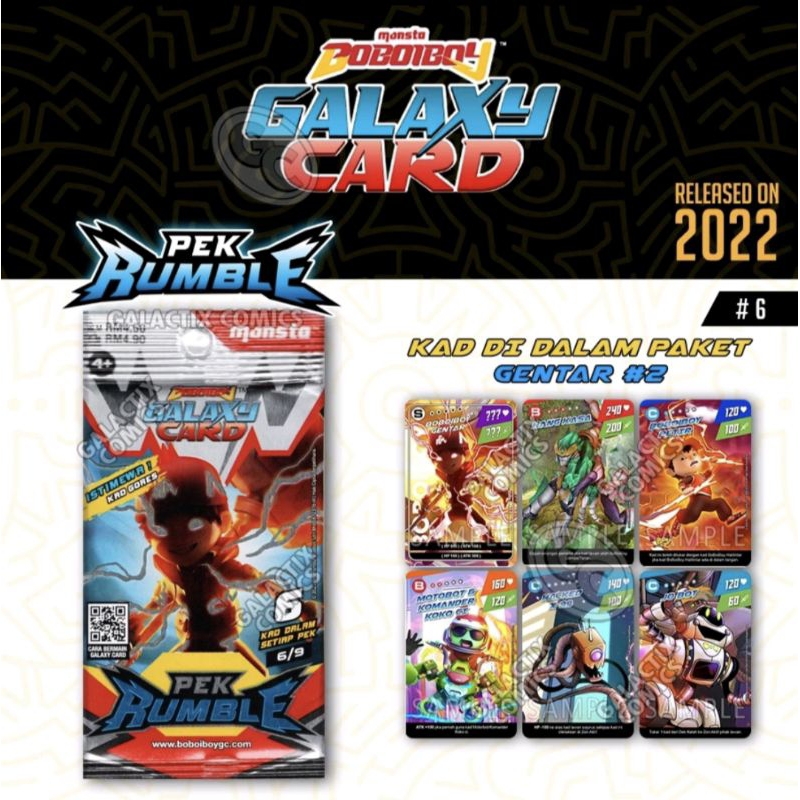 Jual Boboiboy Galaxy Card Pek Rumble Satria Quest : Card S Special / 2D ...