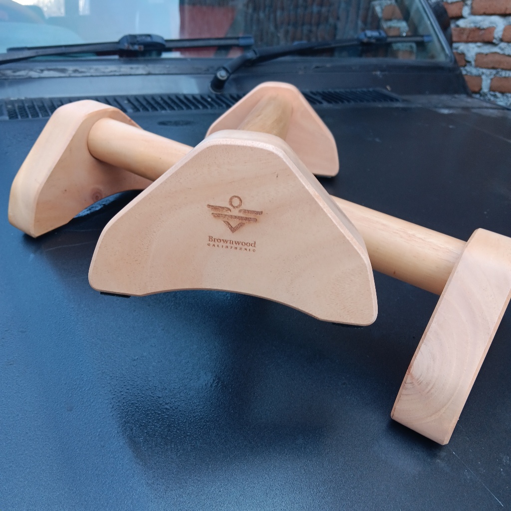 Jual Wooden Parallettes Felon Low Parallette Handstand Push Up Bar ...