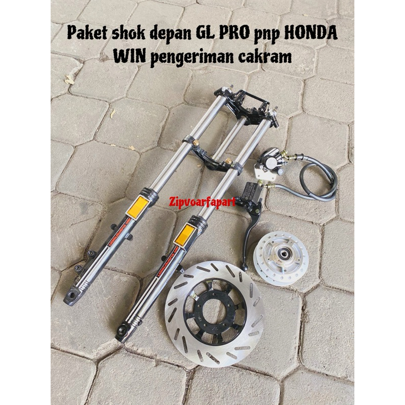 Jual shok skok shock depan gl pro set pengeriman pnp honda win 100 ...
