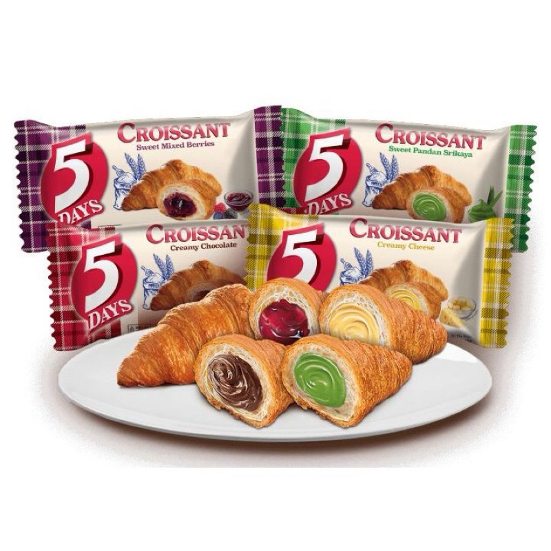 Jual CROISSANT 5 DAYS BERBAGAI VARIAN NETTO 60gr | Shopee Indonesia