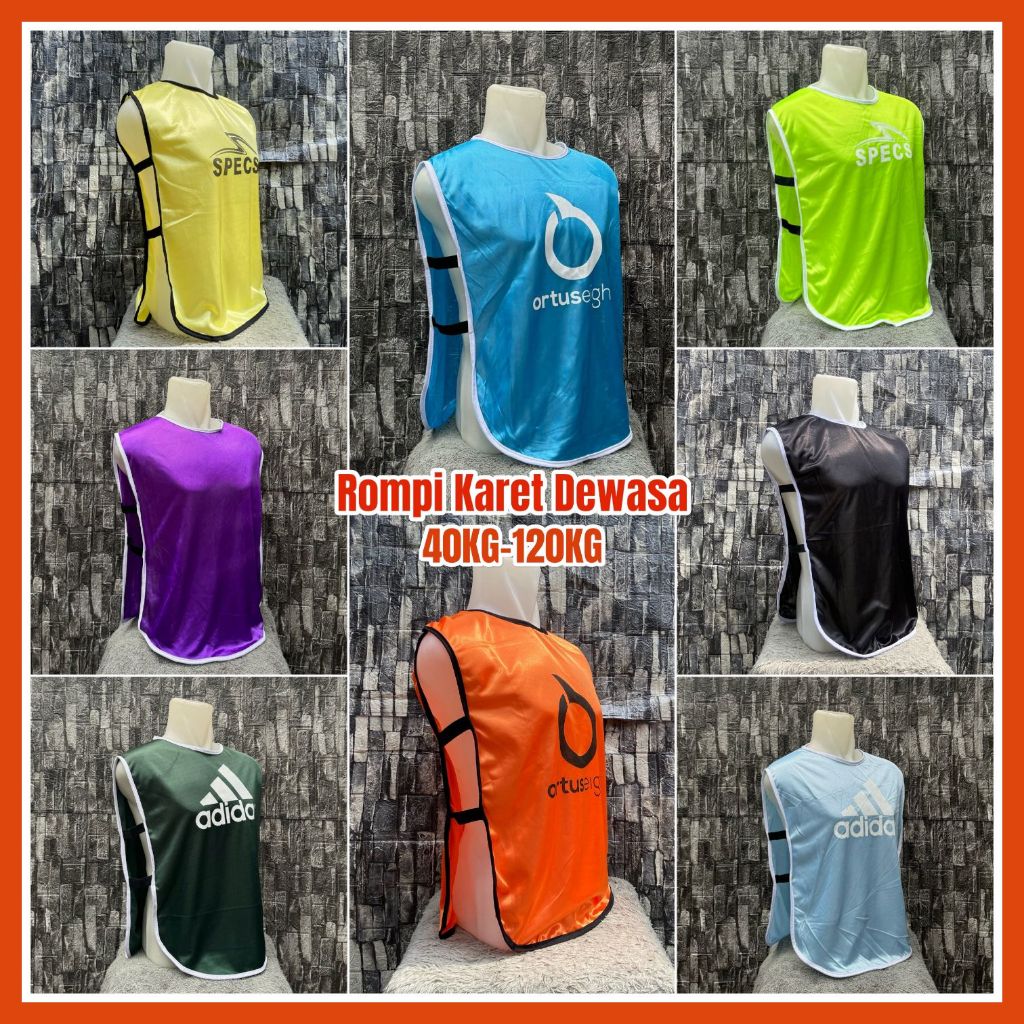 Jual Rompi Olahraga Model Terbaru Pakai Karet Rompi Training Bola ...