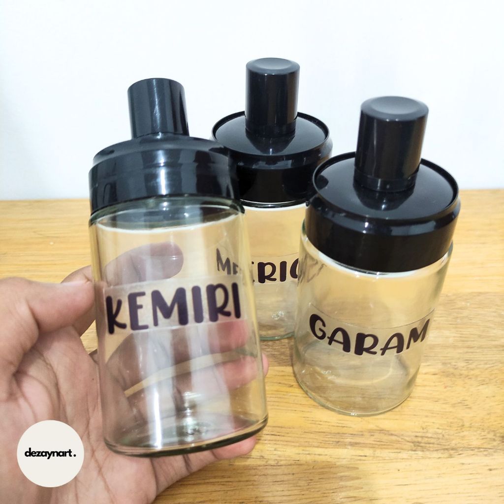 Jual Stiker Label Bumbu Dapur Murah Tahan Air (1 Kata) - Stiker Toples ...
