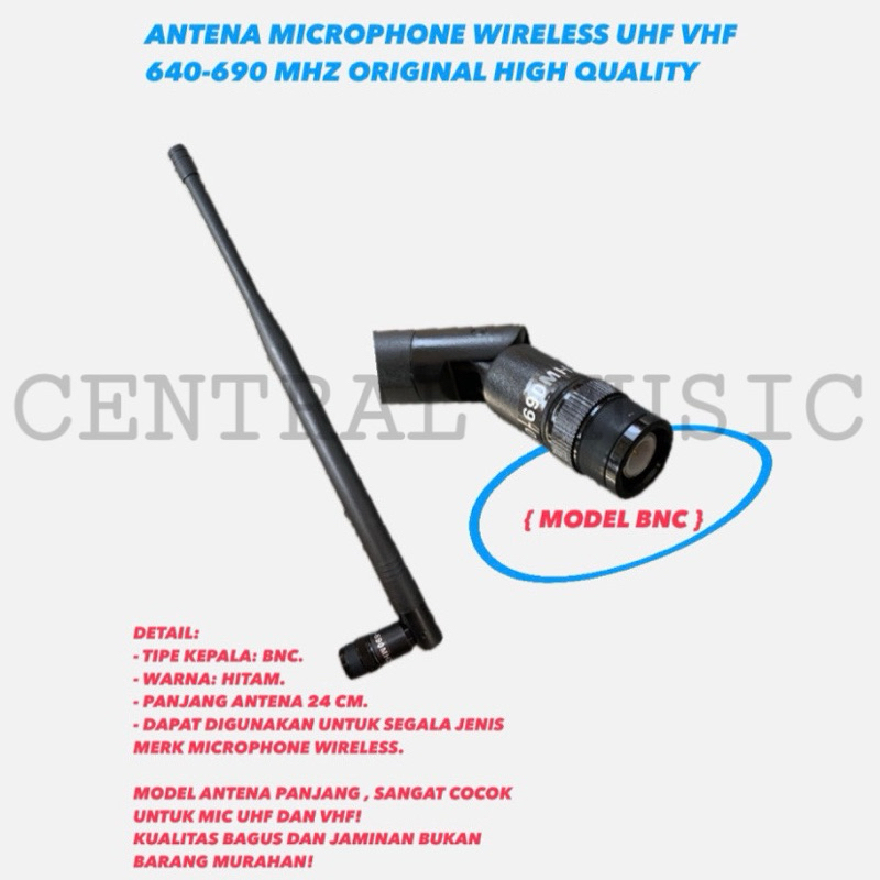 Jual ANTENA MICROPHONE WIRELESS UHF VHF 640-690 MHZ ORIGINAL HIGH ...
