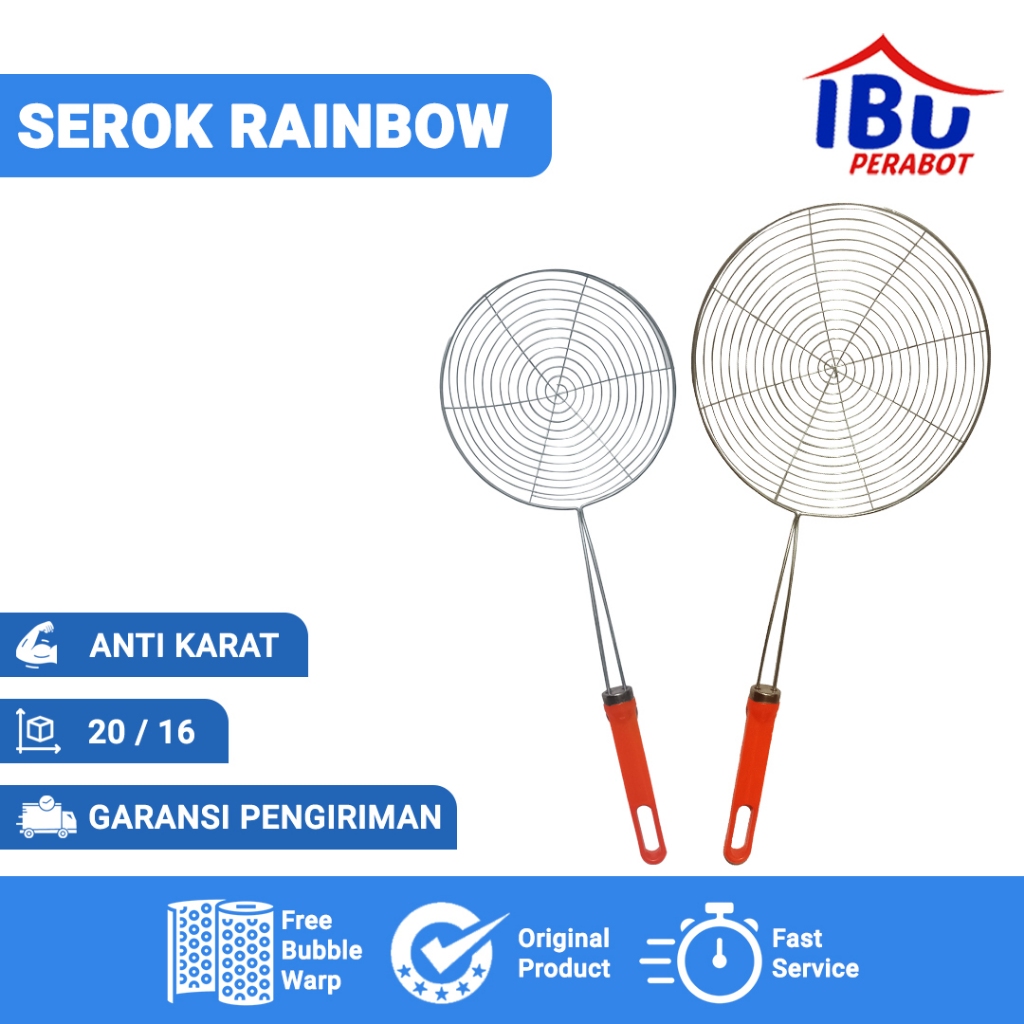 Jual SEROK RAINBOW / Saringan Minyak Tirisan Goreng Serokan Masak ...