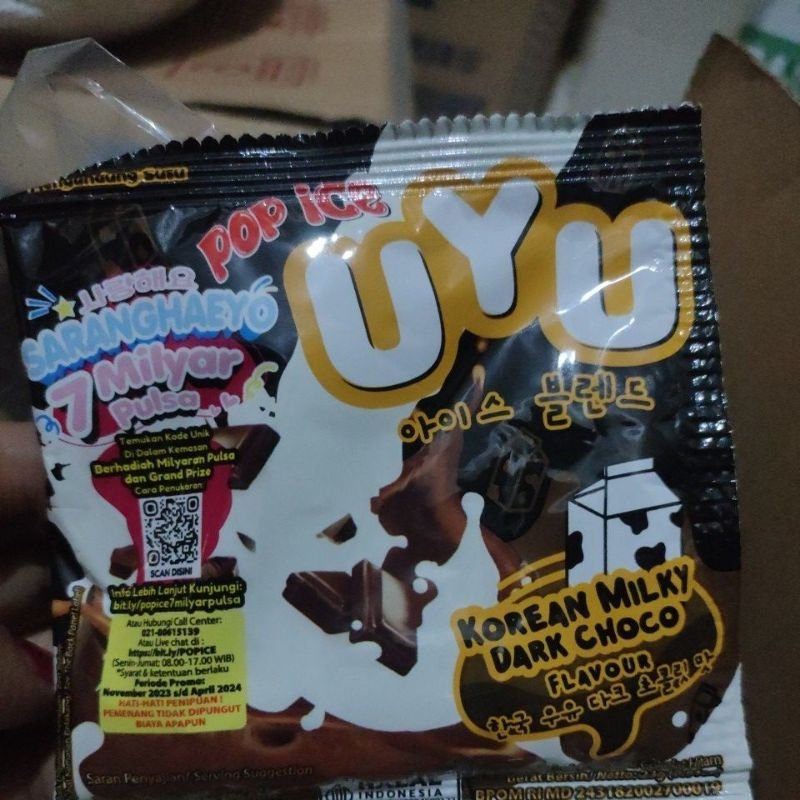 Jual Pop Ice Uyu Korean Milky Dark Choco | Shopee Indonesia