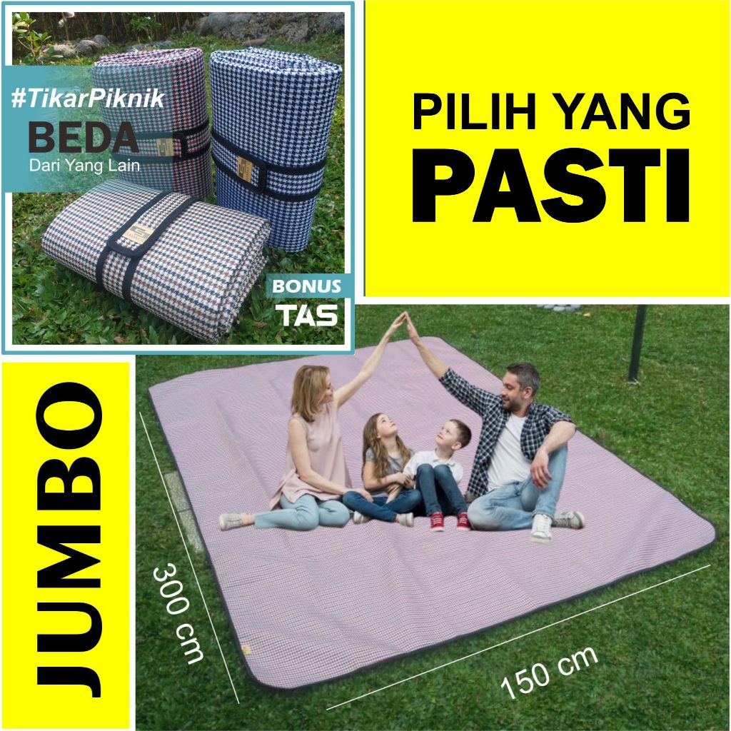 Jual Tikar Piknik Lipat Waterproof Jumbo 300 x 150 cm | Shopee Indonesia
