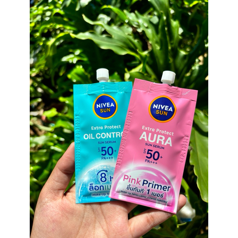 Jual Nivea Sun AURA Sun Serum SPF50 SACHET 7ml Extra Protect | Shopee ...