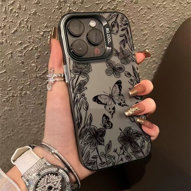 Jual Case IMD Hybird Plate Hologram Bergambar Flower Butterfly Cantik ...