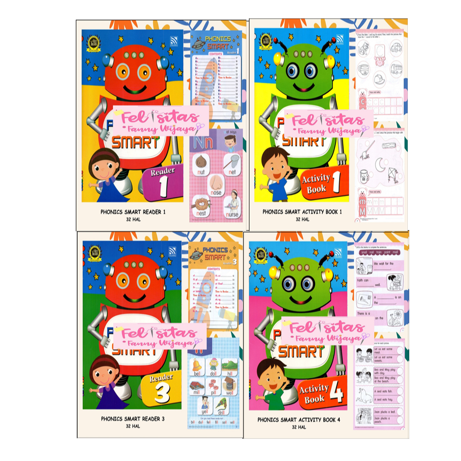 Jual Phonics Pra Sekolah - PHONICS SMART READER/ACTIVITY BOOK 1 - 4 ...