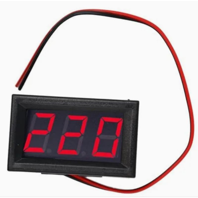 Jual Voltmeter 70-500V AC 0,56 inch 2 Kabel dengan Frame Volt Meter | Shopee Indonesia