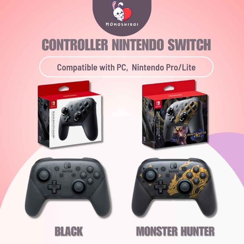 Jual (OEM NFC) Pro Controller Nintendo Switch ProCon Stick Stik Hitam ...