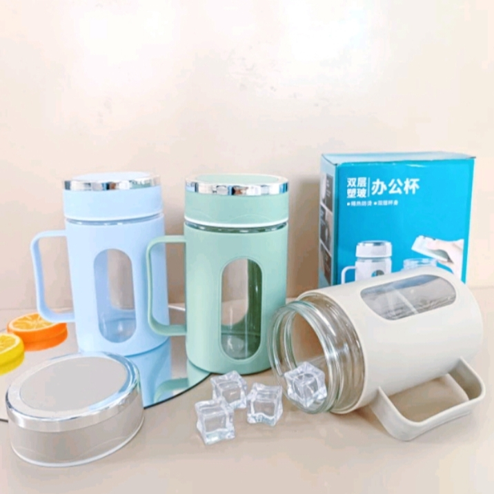 Jual Jual Gelas Gagang Kaca/Mug Kaca/ Gelas Kaca 500 ML | Shopee Indonesia