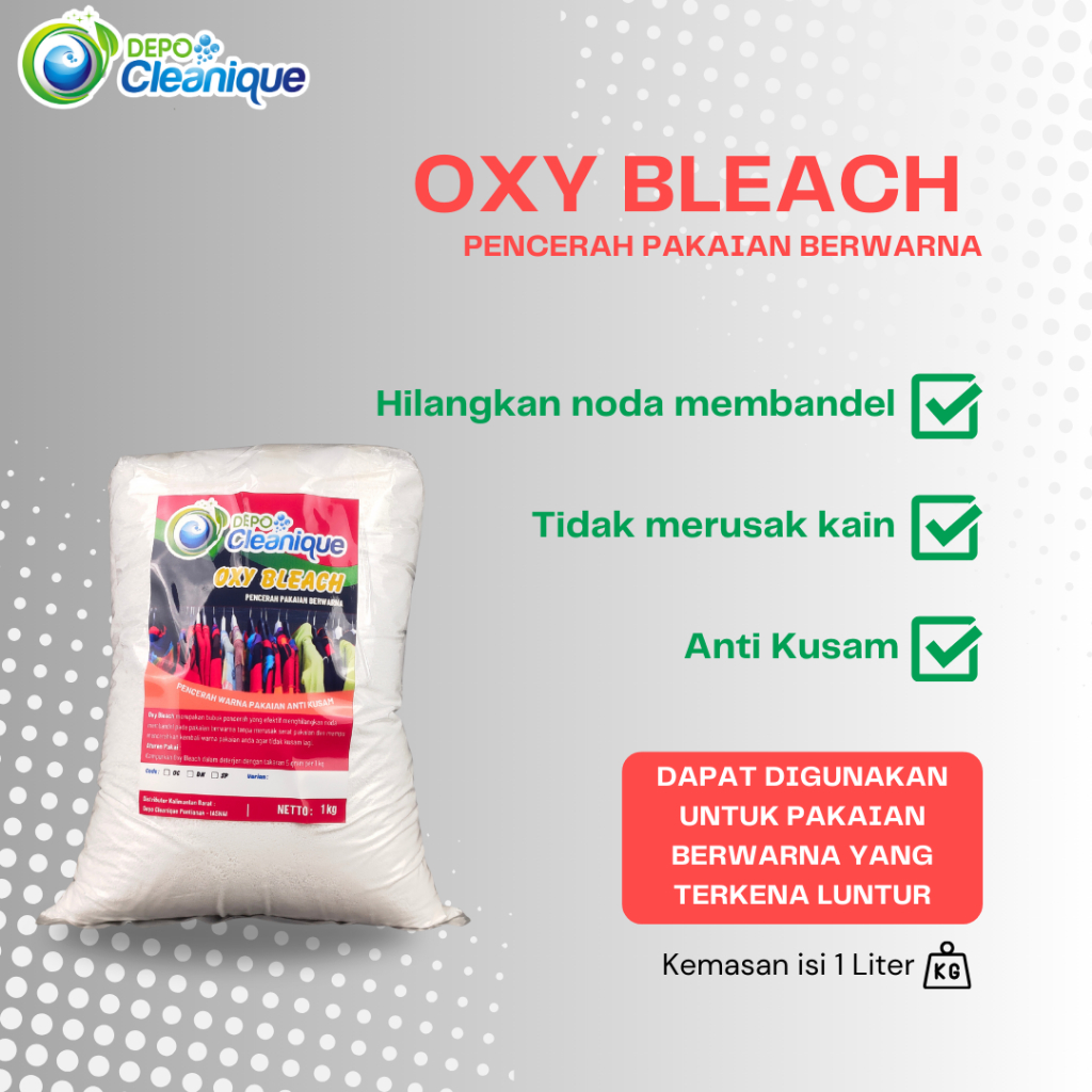 Jual Oxy Bleach Bubuk Pencerah Pakaian Anti Kusam 1 Kg | Shopee Indonesia