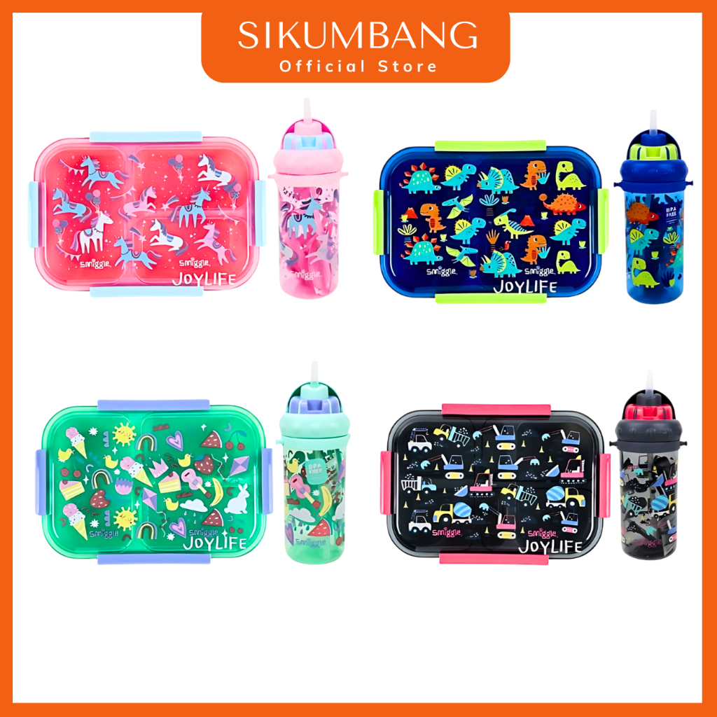 Jual SIKUMBANG Lunch Box Smiggle Set 2005a Kotak Makan Anak dilengkapi Botol Minum Kapasitas ...