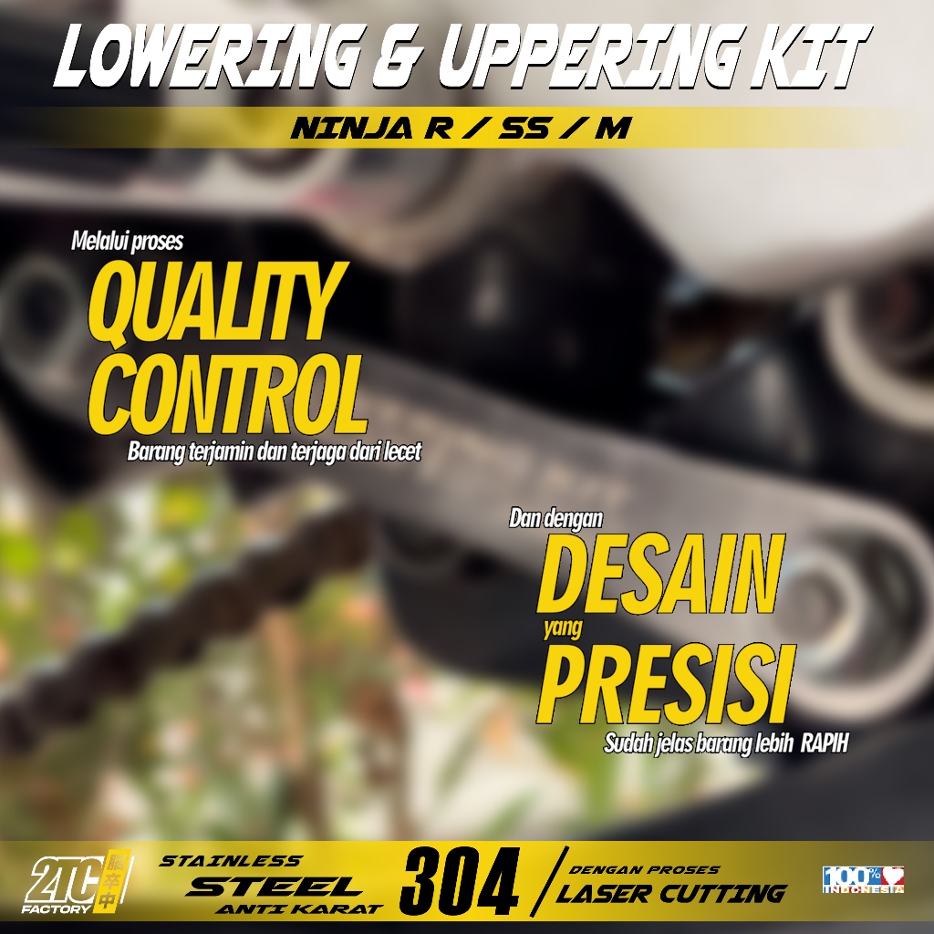 Jual LOWERING KIT DAN UPPERING KIT NINJA R / SS / M STAINLESS STELL 304 ...