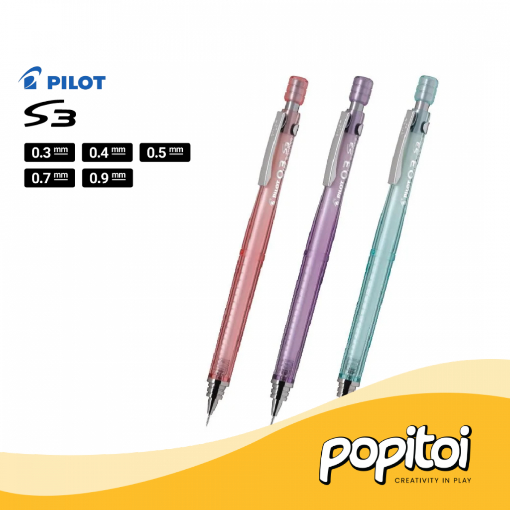 Jual Pilot S3 Mechanical Pencil 0.3 0.4 0.5 0.7 0.9 mm Pensil Mekanik Drafting Sketch Sketsa ...