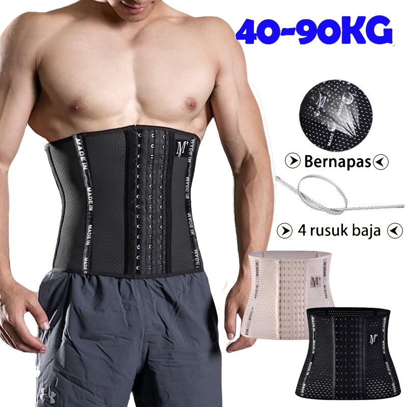 Jual Korset Pria Pelangsing Breathable Corset Korset Perut Buncit Pria ...