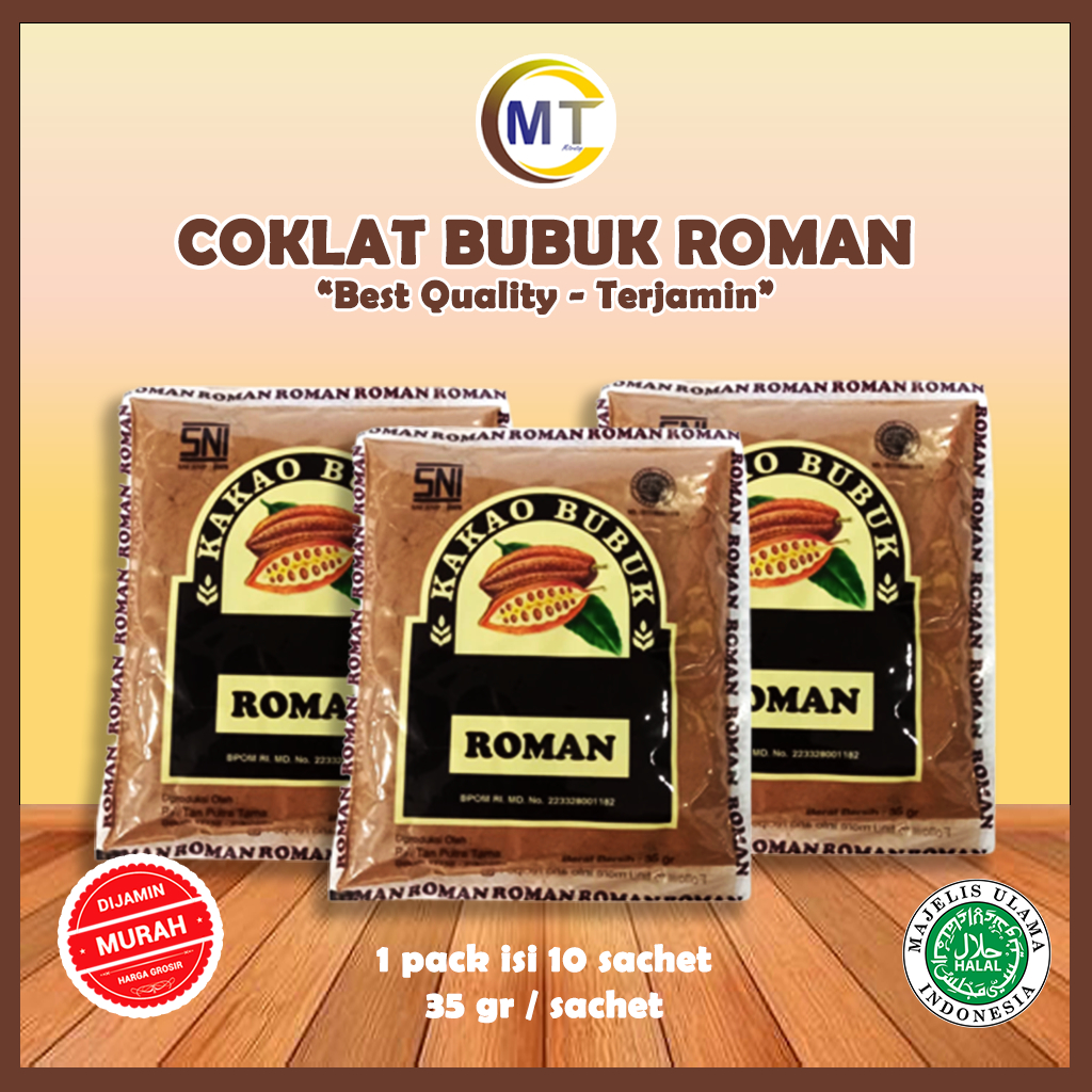 Jual Coklat Bubuk Roman 1 pack Cocoa Powder 35 gram Coklat Bubuk Murni ...