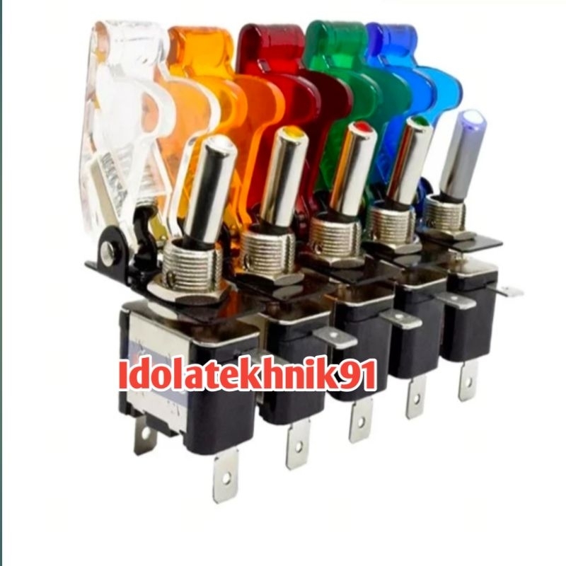 Jual Saklar Pesawat Lampu DC 12V 20A / Toggle Switch Pesawat LED 12 ...