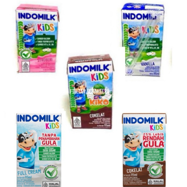 Jual Susu Indomilk UHT Kids 115ml Rasa Lengkap 1 Dus (40pcs) Susu Indomilk Anak 115ml 5 Varian ...