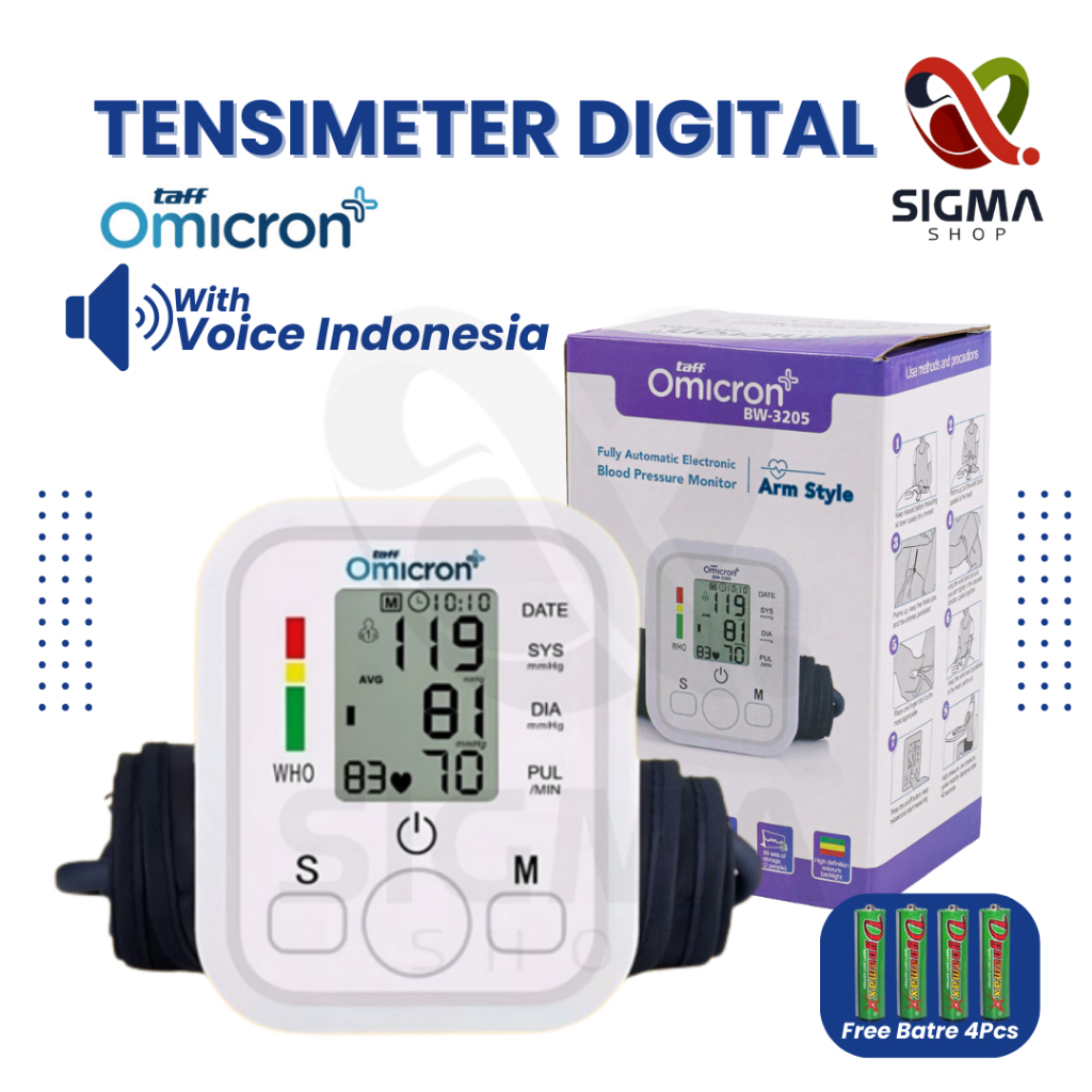 Jual Taff Omicron Tensimeter Digital Alat Tensi Darah / Pengukur ...