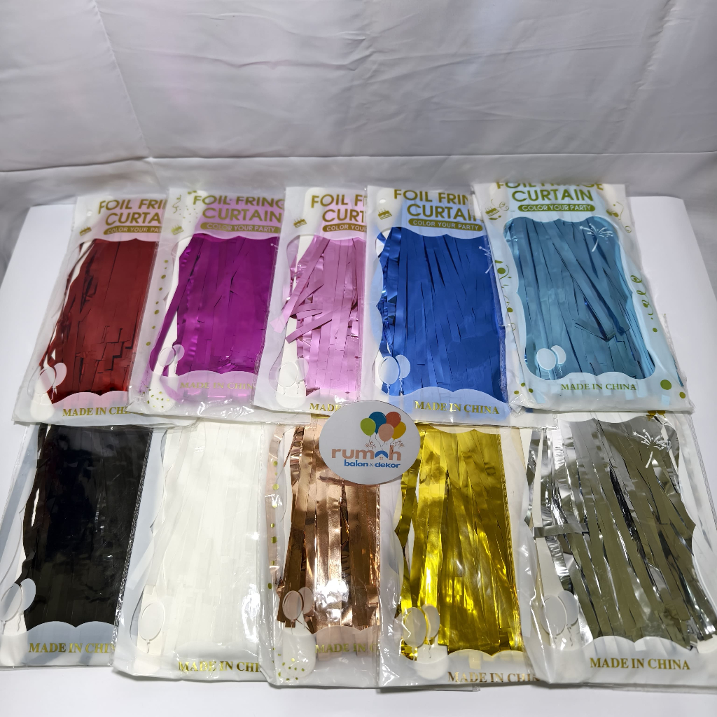 Jual TIRAI PESTA ULANG TAHUN/ TIRAI FOIL / TIRAI RUMBAI / BACKDROP FOIL ...