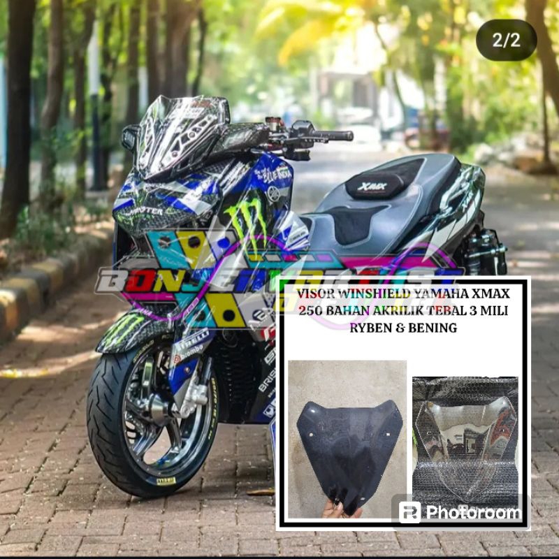 Jual Visor variasi custom yamaha XMAX 250 NEW SPORTY CONNECTED 2024 ...