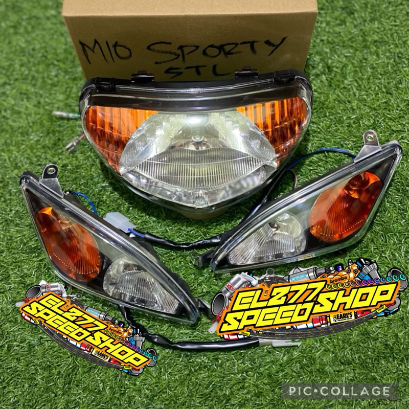 Jual BISA COD reflektor lampu depan mio lama plus sen smoke oren mio ...