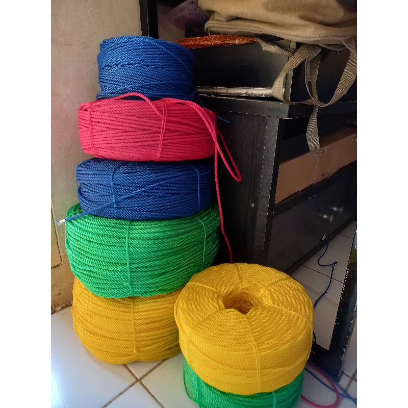 Jual Tali tambang PE nilon nylon plastik 4mm 5mm 6mm meteran | Shopee ...