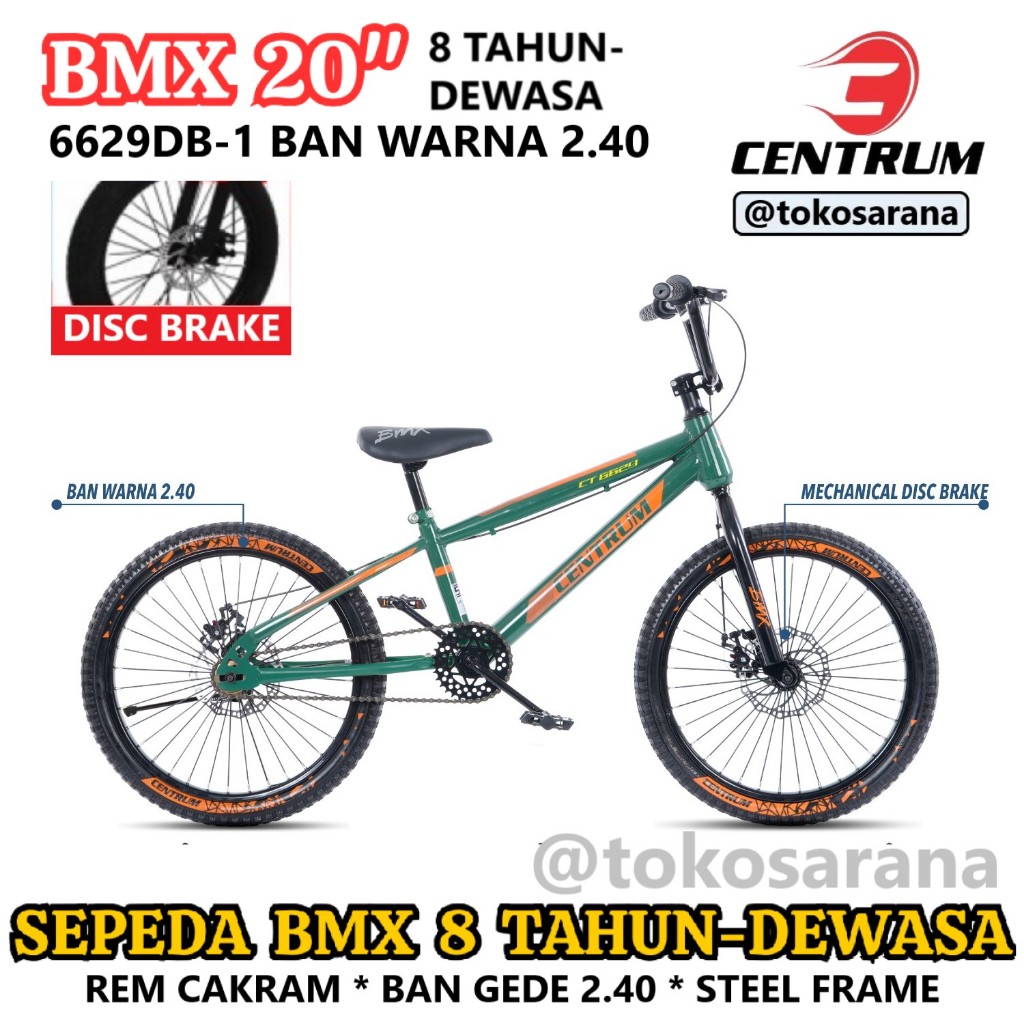 Jual Sepeda BMX Centrum CT6629DB-1 Golden Rocker Remaja-Dewasa 20 Inci ...