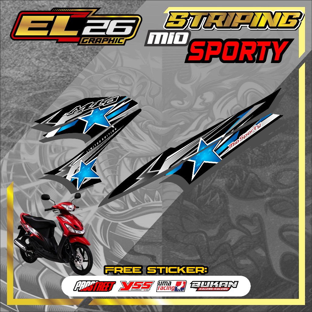 Jual 313 STRIPING STICKER YAMAHA MIO SPORTY - STICKER YAMAHA MIO SPORTY ...