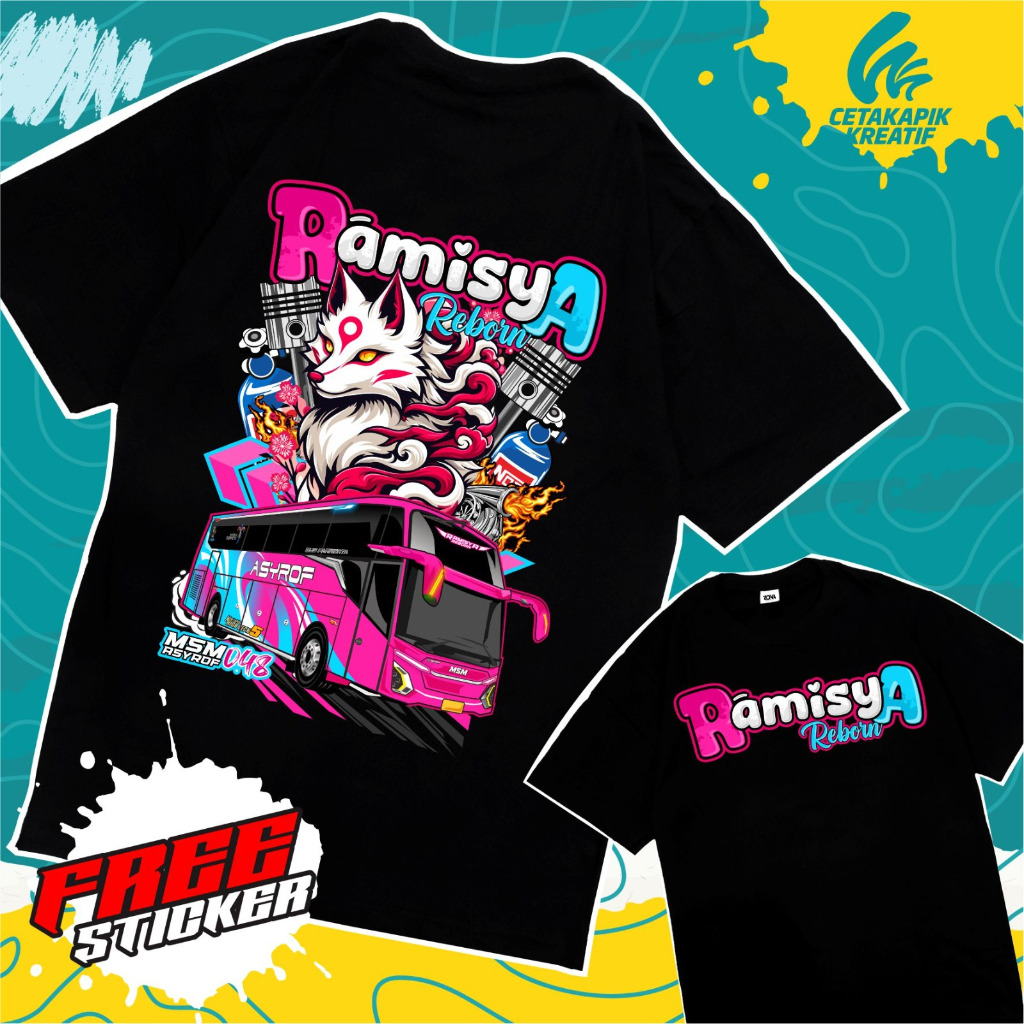 Jual (free sticker + ganci)KAOS BUSMANIA MSM ASYROF RAMISYA JB5 TERBARU ...