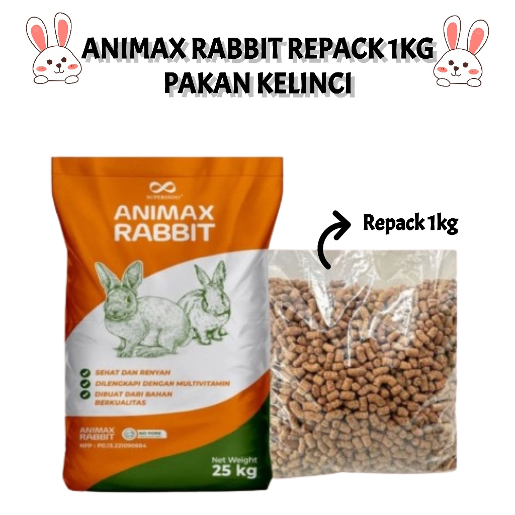 Jual Animax Rabbit 1kg 1 kg Pakan Pelet Pellet Nova Makanan Kelinci ...