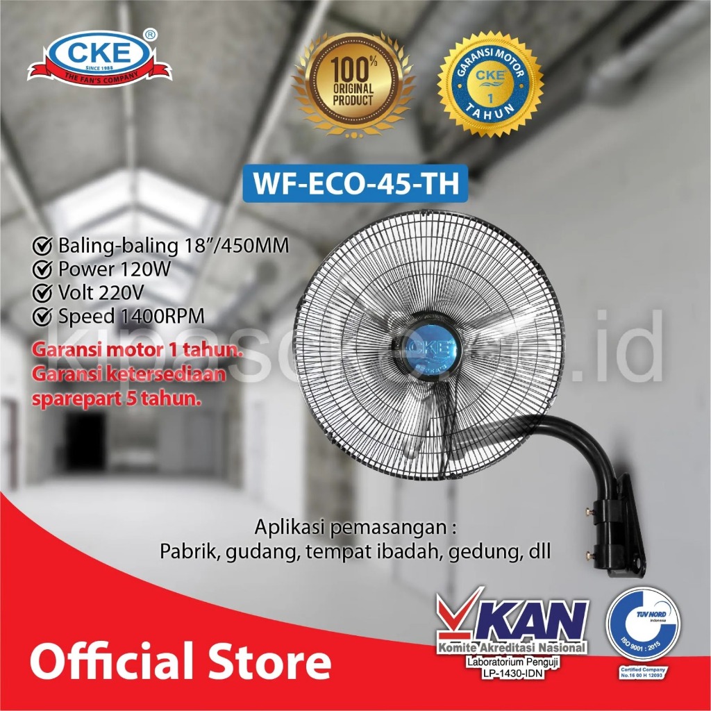 Jual CKE Wall Fan WF-ECO-45-TH type economic ukuran 18 inch 120W ...