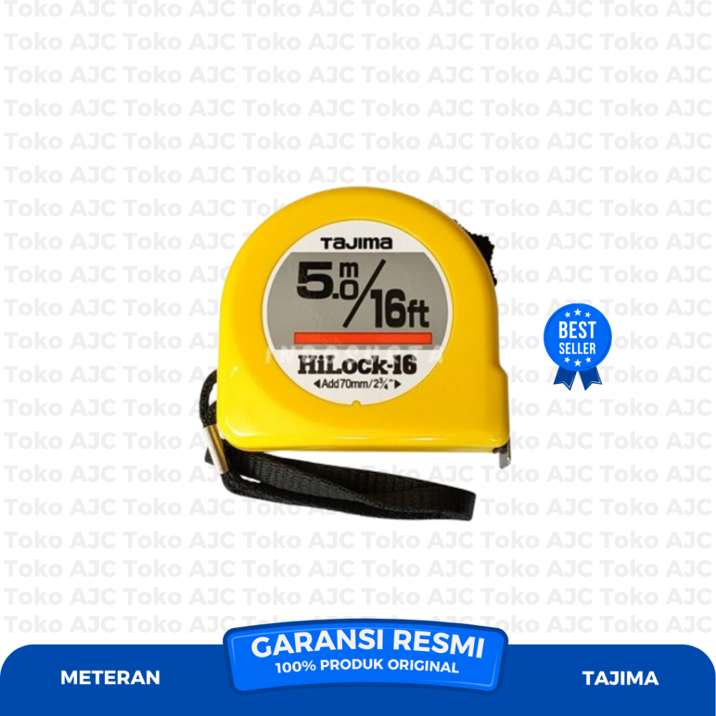 Jual Meteran Tajima 5m / Measuring Tape 5m 16Ft Hi Lock | Shopee Indonesia