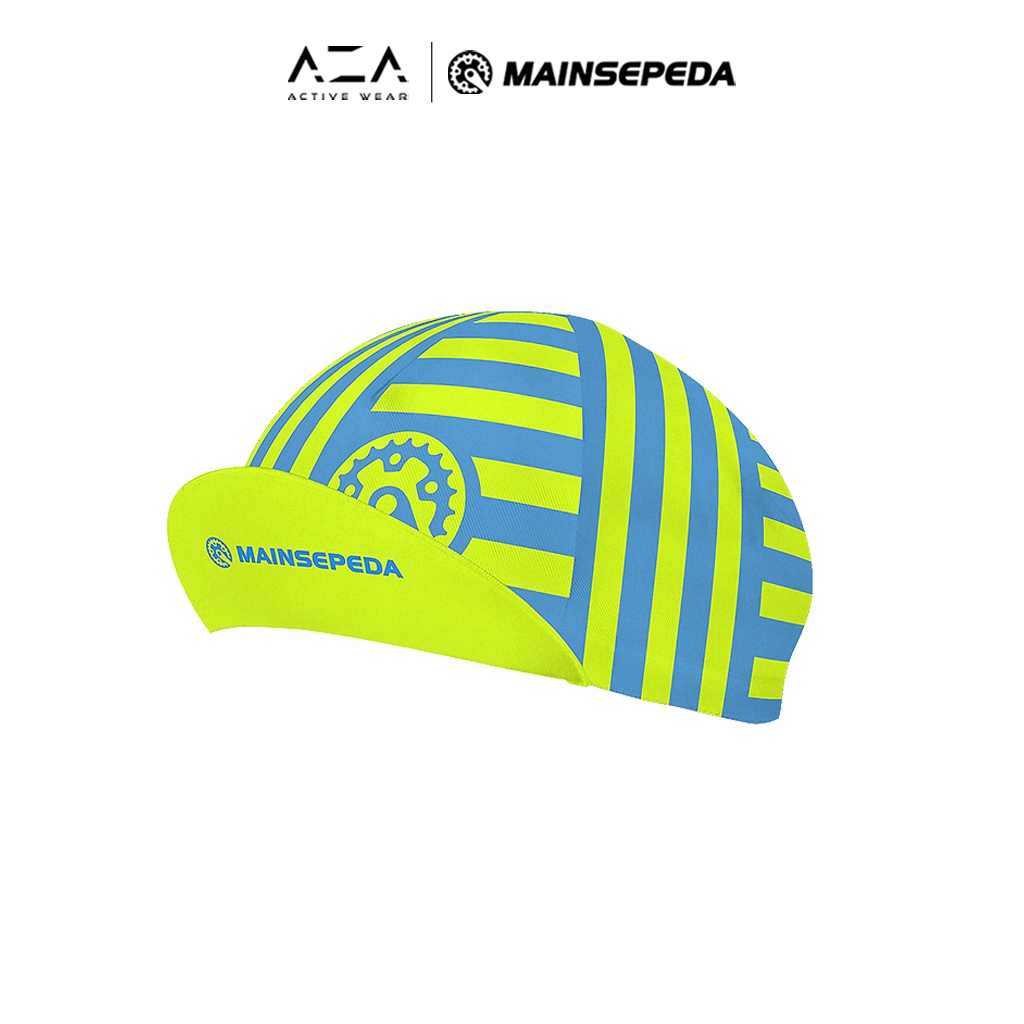Jual AZA x Mainsepeda Cycling Cap Safety First Edition - Topi Sepeda ...