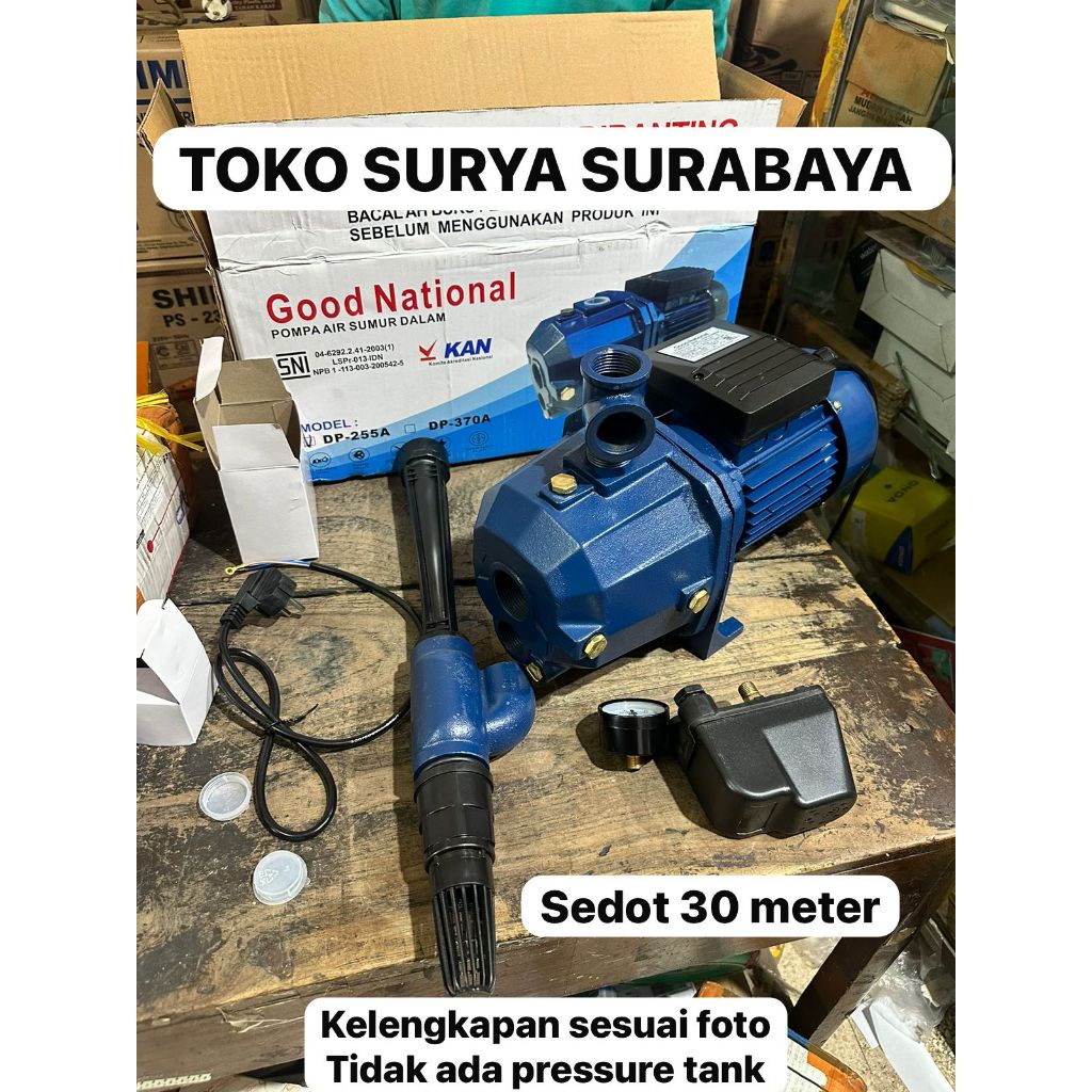 Jual Pompa Sumur Dalam Pompa sedot 30 meter sedot 40 meter GOOD National DP 255 A GOOD national ...