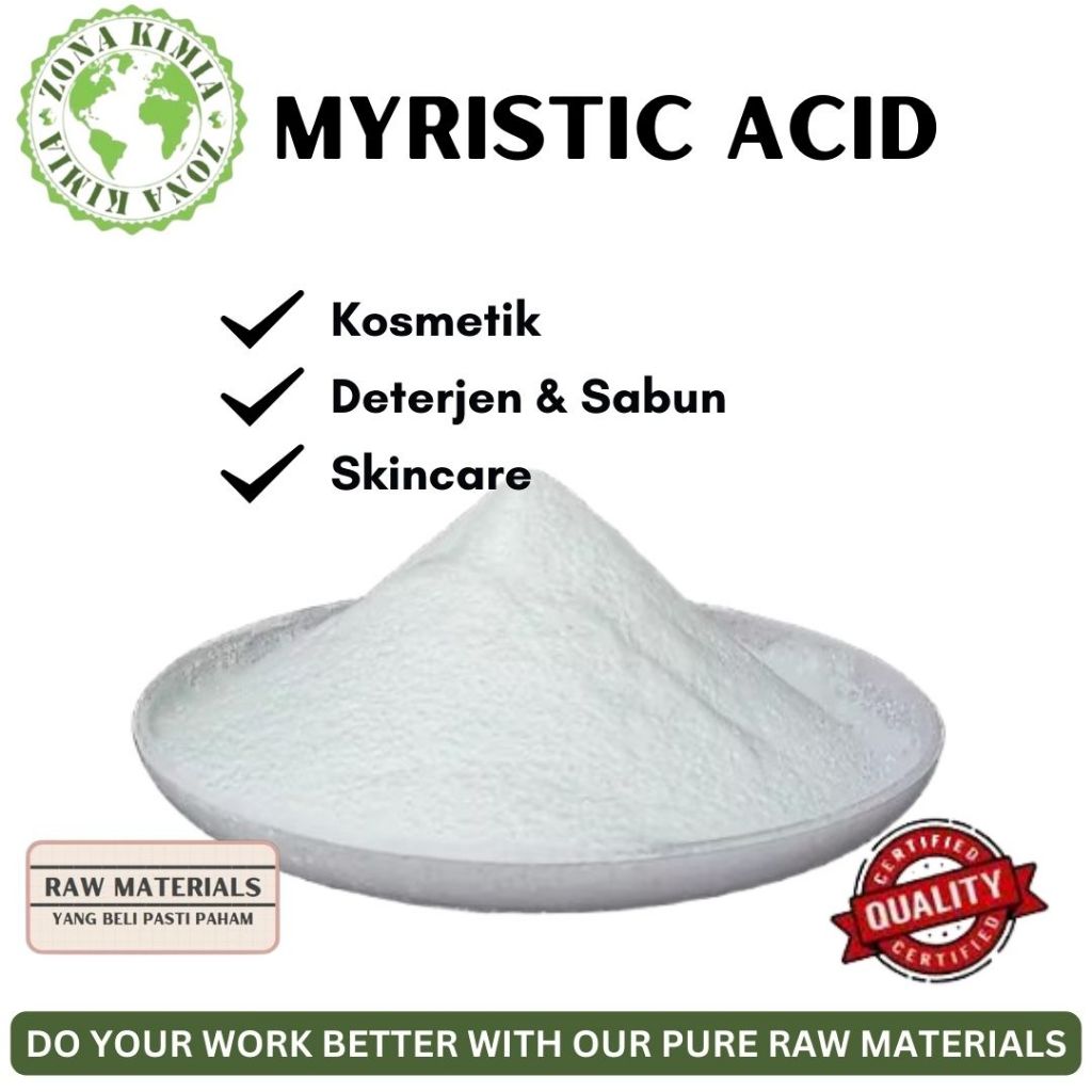 Jual Myristic Acid 1KG Bahan Penggunaan Produk Skincare Memiliki Agen ...