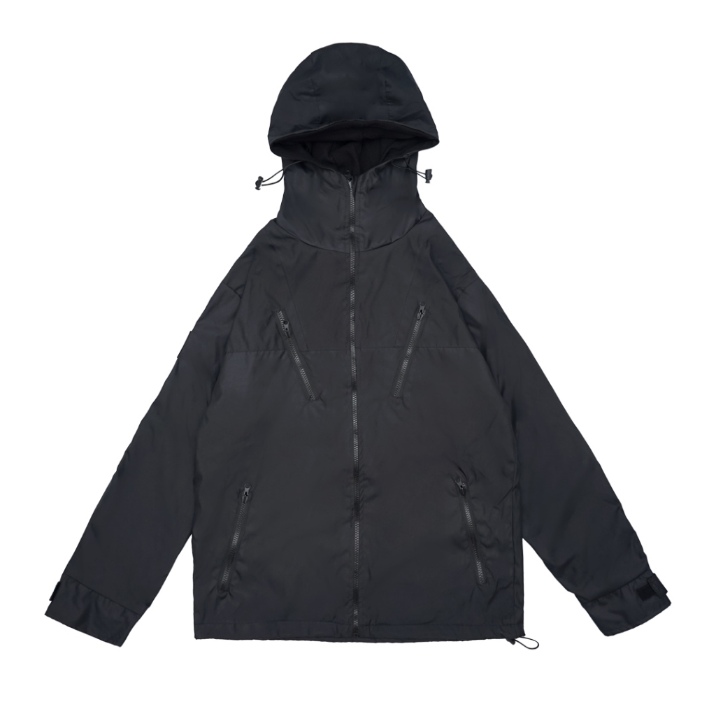 Jual Salvio Hexia Casual Jacket Waterproof Black Zipper | Shopee Indonesia