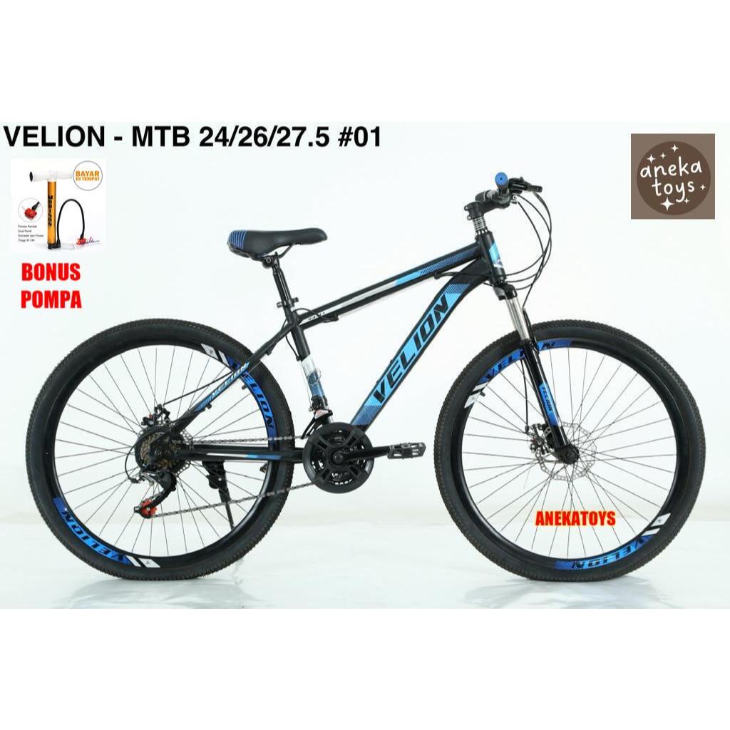 Jual Sepeda Gunung Velion MTB Remaja Dewasa 24/26/27.5 Inch 3x7 Speed ...