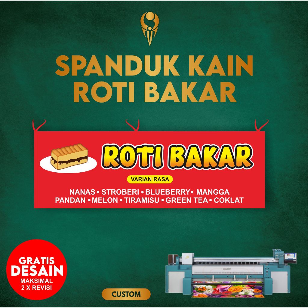 Jual SPANDUK BANNER KAIN ROTI BAKAR - SOLDIMPRO | Shopee Indonesia