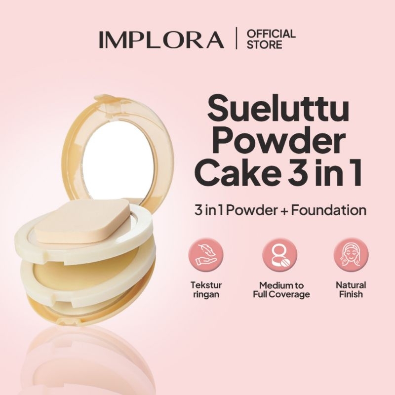 Jual Implora Compact Powder Two Colour Two Way Cake One Foundation ...