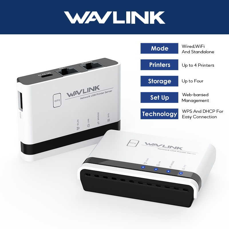 Jual WAVLINK Server Cetak Nirkabel USB Server Printer WiFi Server ...