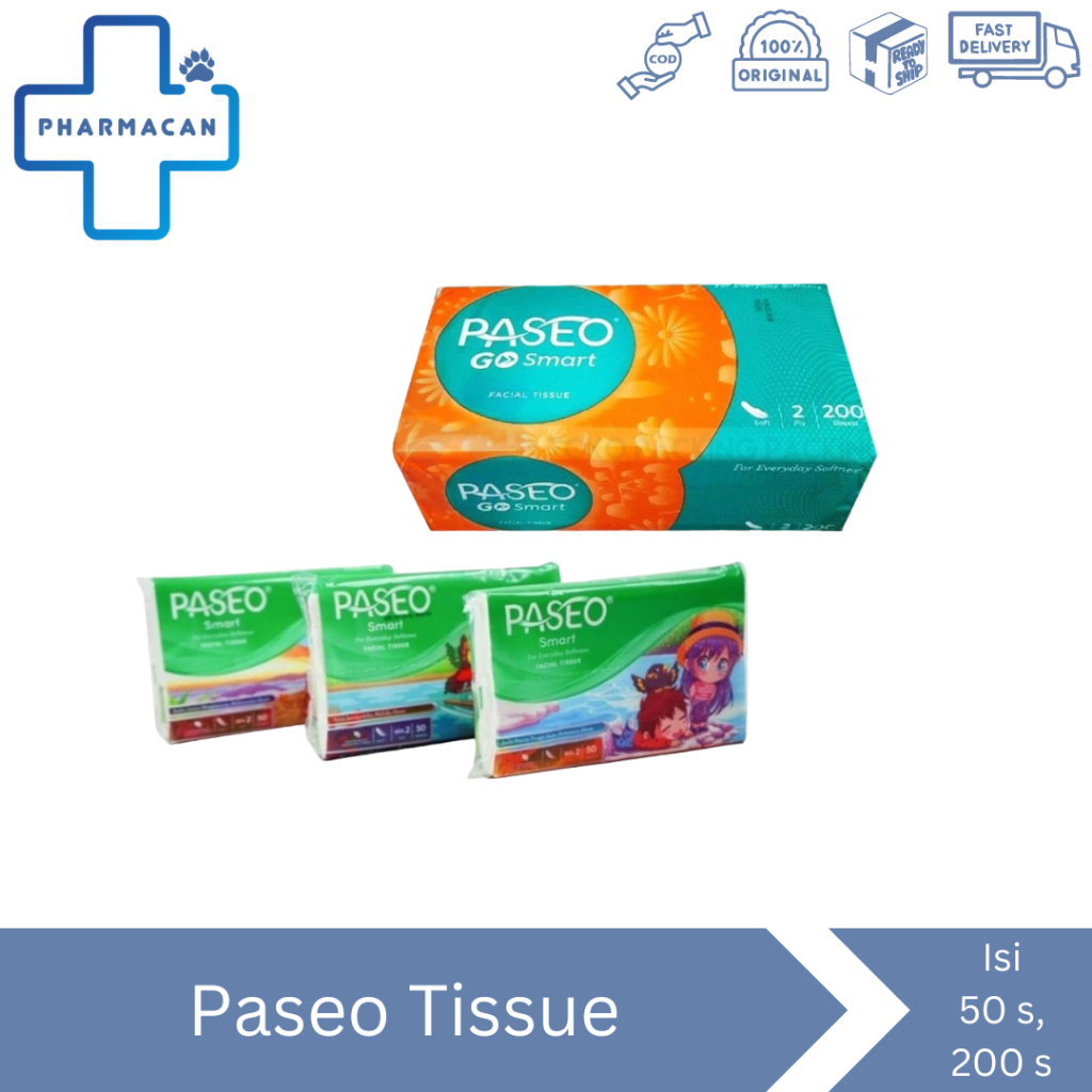 Jual Paseo Facial Tissue 50s & 200s /2 Ply | Facial Tissu Serbaguna ...