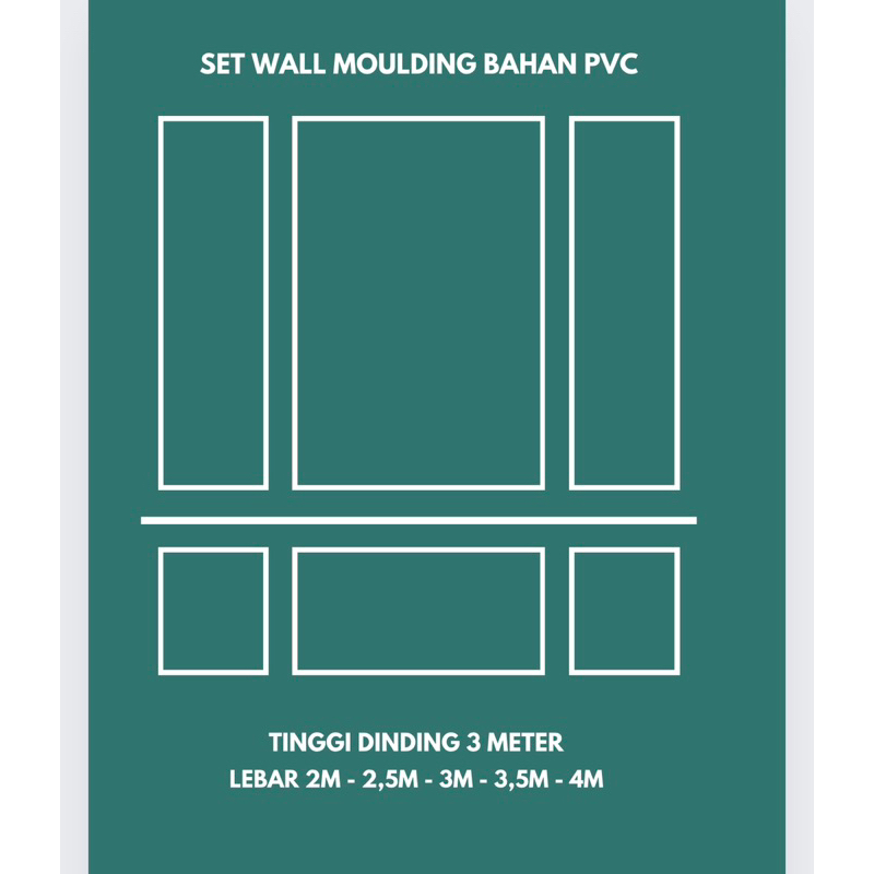 Jual Paket Set Wallmoulding Single List Bahan PVC Anti Rayap Anti Air ...